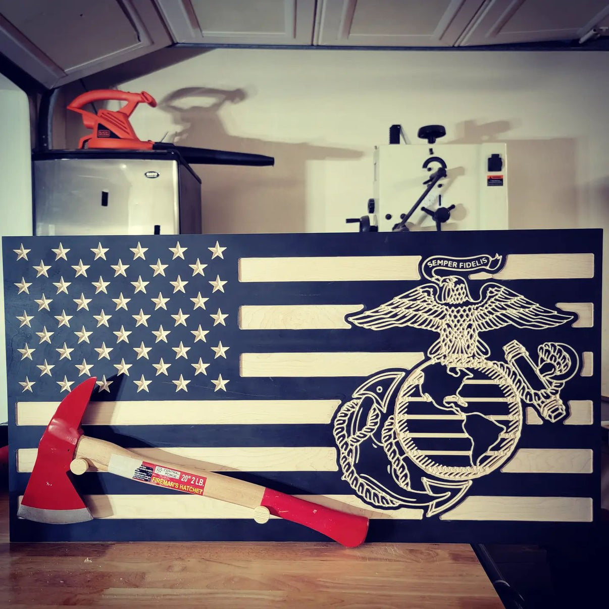 20" Wide Custom Wooden Flag – Military Woodwork
